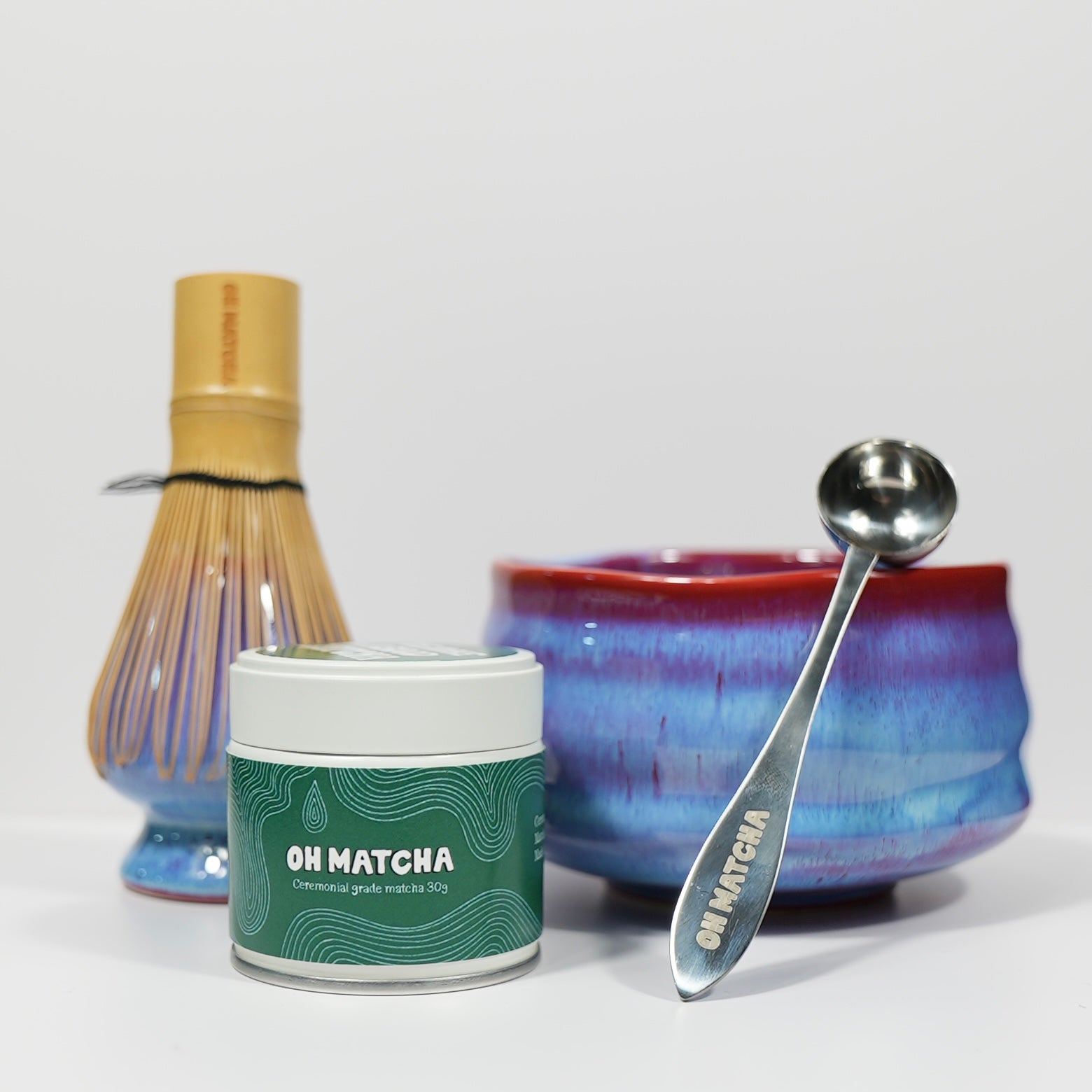 Electric Purple Matcha Tea Set and Can – Oh Matcha